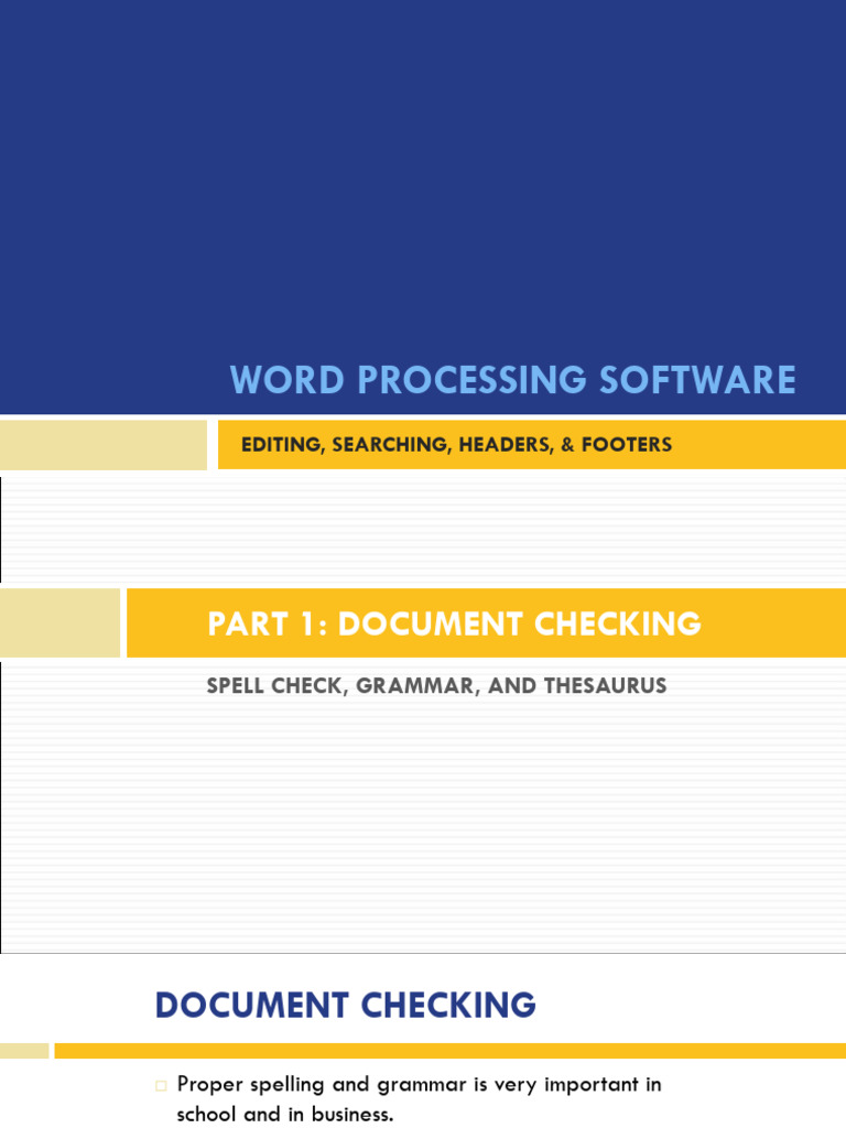2.6 (PPT) Editing, Searching, and Headers | PDF | Software | Linguistics