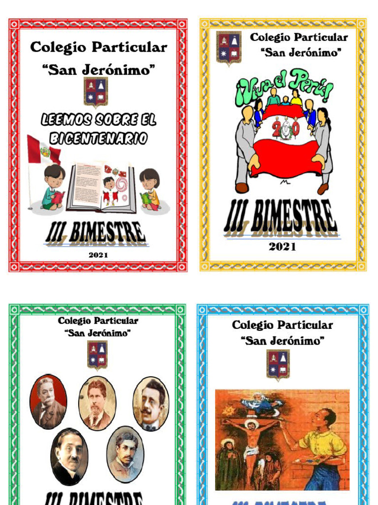 Carátulas Del Tercer Bimestre Pdf