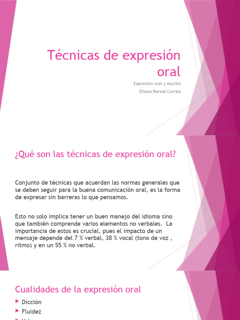 Técnicas Efectivas de Expresión Oral | PDF | Comunicación