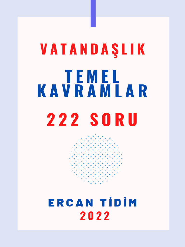 222 Temel Kavramlar ERCAN TİDİM | PDF