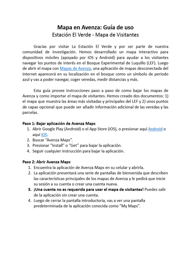 Guia de Mapa Avenza | PDF | Android (sistema operativo) | Ios