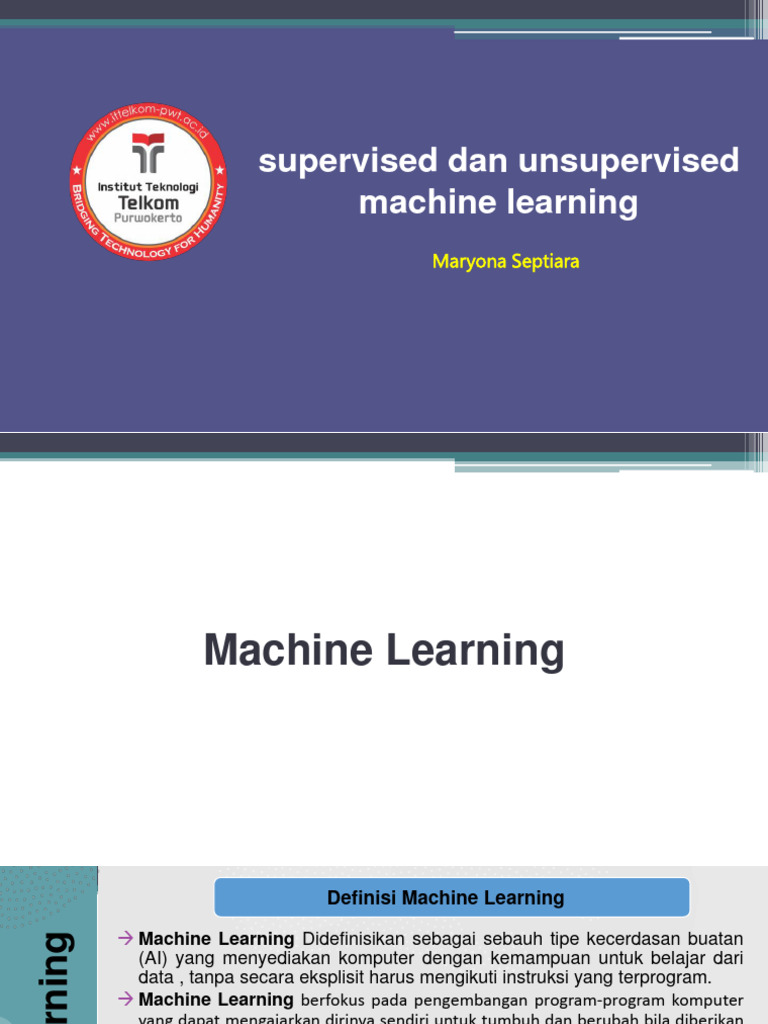 Supervised Dan Unsupervised Machine Learning | PDF