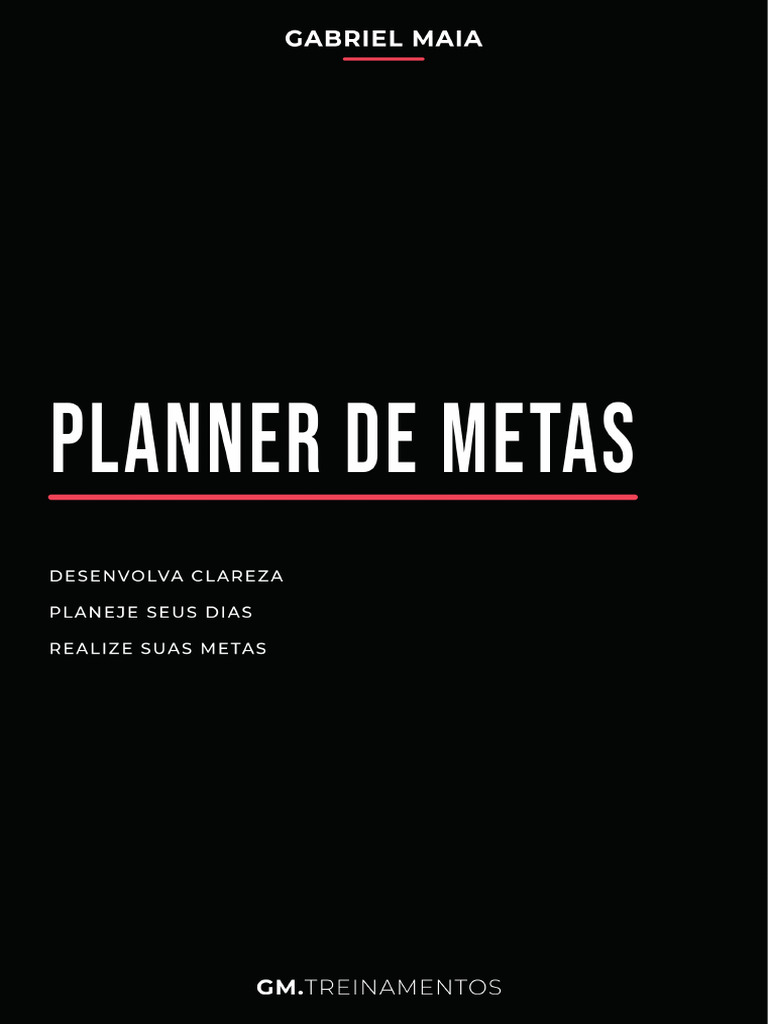 Planner+de+Metas+ +Gabriel+Maia+ | PDF | Planejamento | Vida