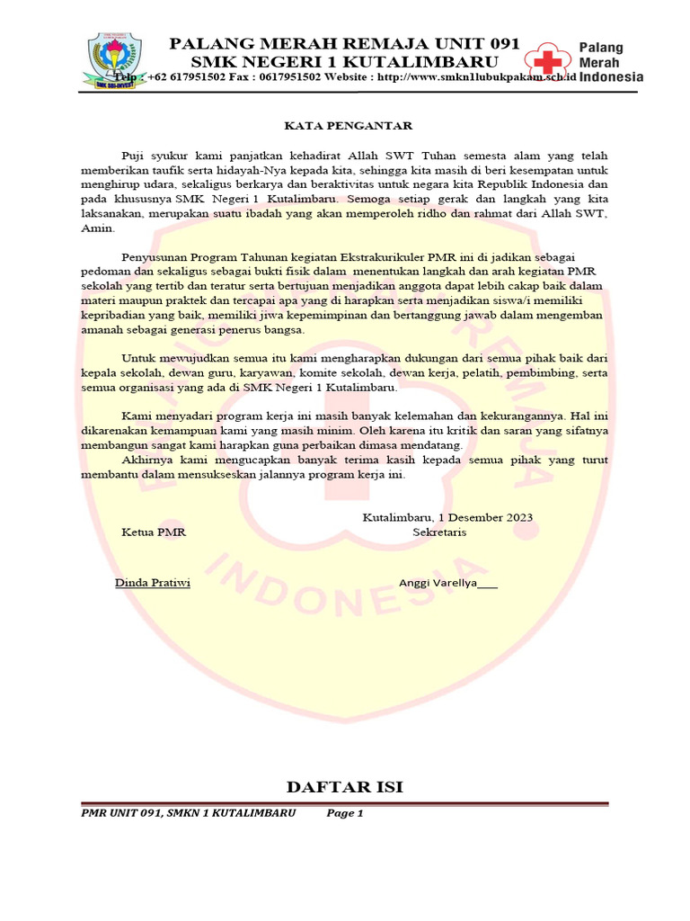 Progja PMR SMKN 1 KTL | PDF