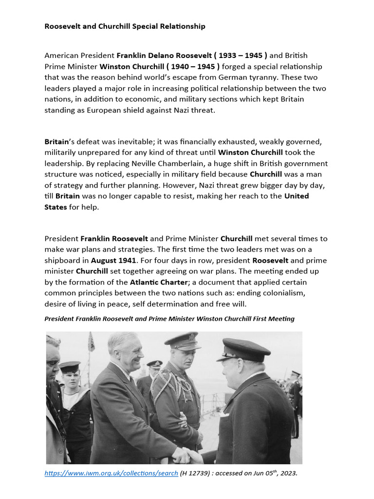 Chapter 3 - Roosevelt and Churchill Spacial Ralationship | PDF | Franklin D. Roosevelt | Winston ...