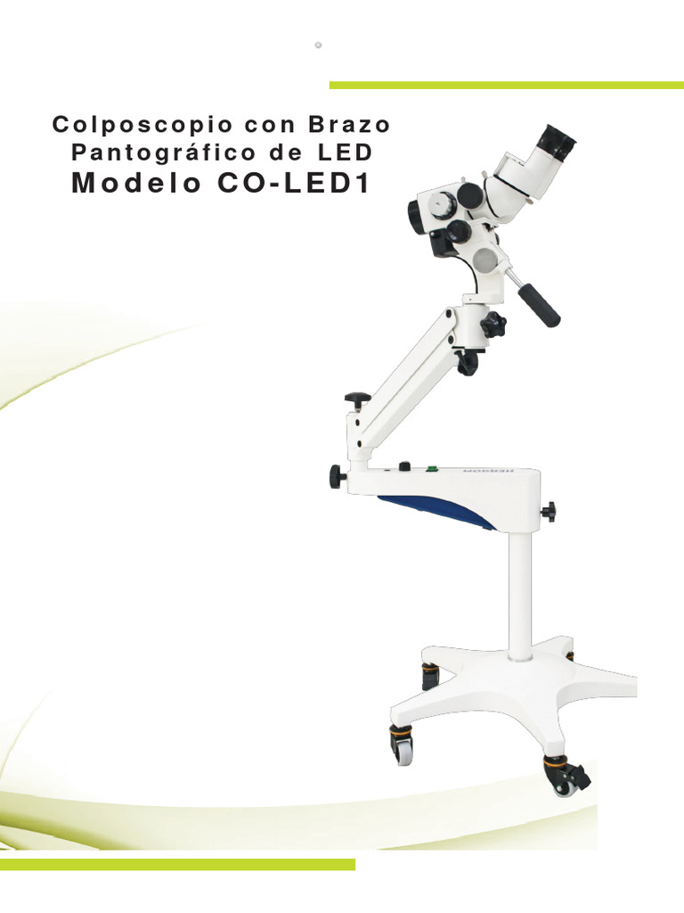 Manual Colposcopio - CO-LED1 | PDF | Diodo emisor de luz | Óptica