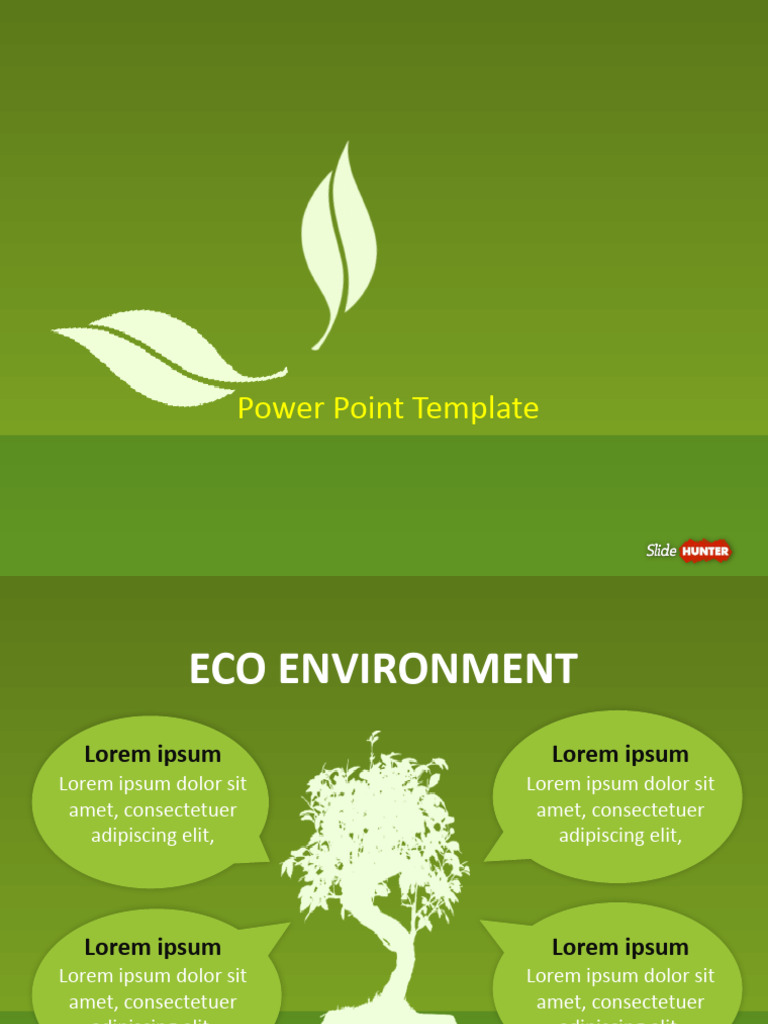 Eco Environment PowerPoint Template | PDF