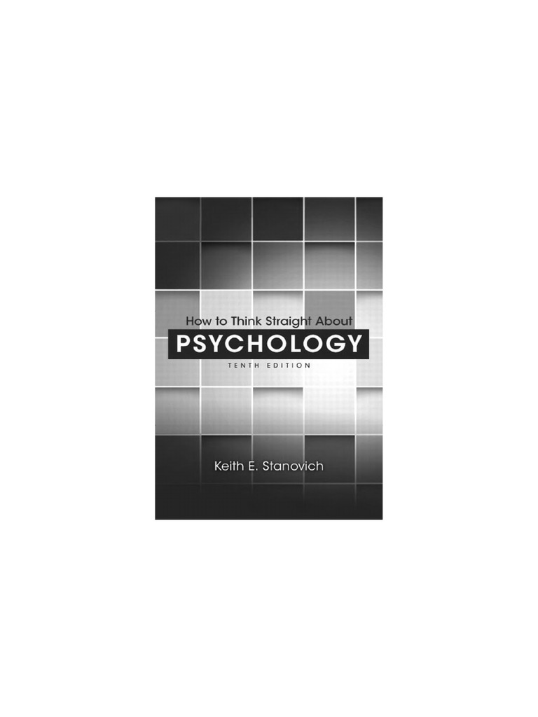 How To Think Straight About Psychology - Keith E Stanovich | PDF