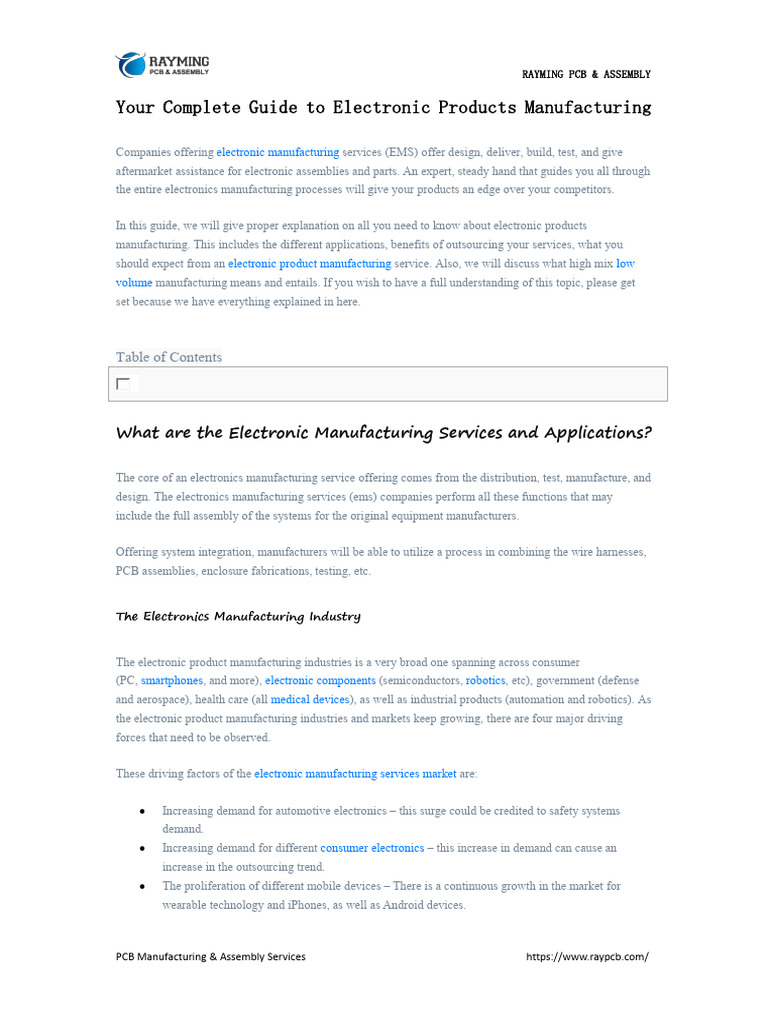 Your Complete Guide To Electronic Products Manufacturing | Download ...