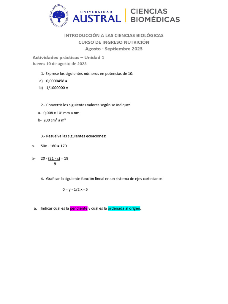 Actividad PrÃ¡ctica - Unidad 1 | PDF