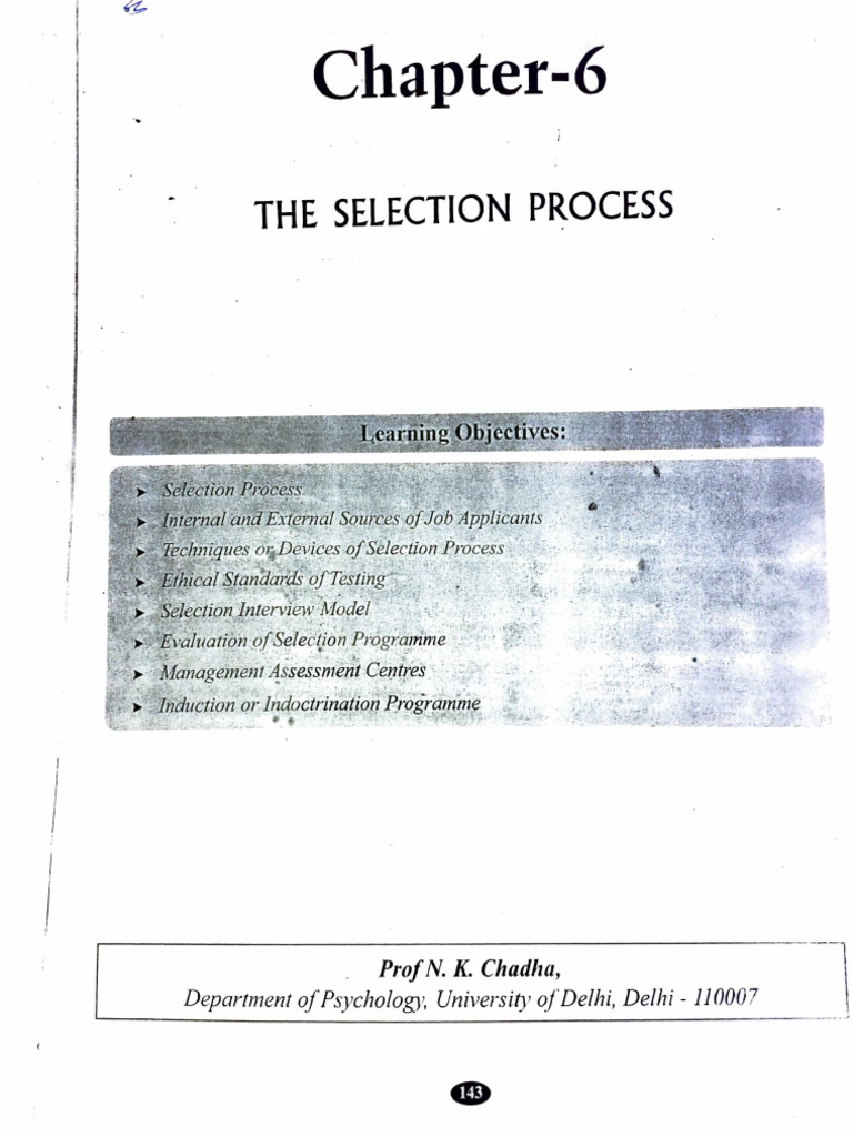 Selection - Unit 3 | PDF | Employment | Validity (Statistics)
