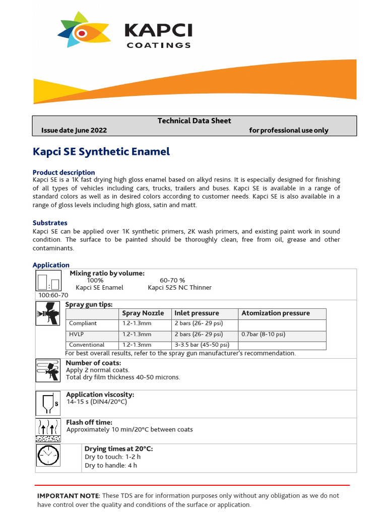 Kapci SE High Gloss Enamel Guide | PDF