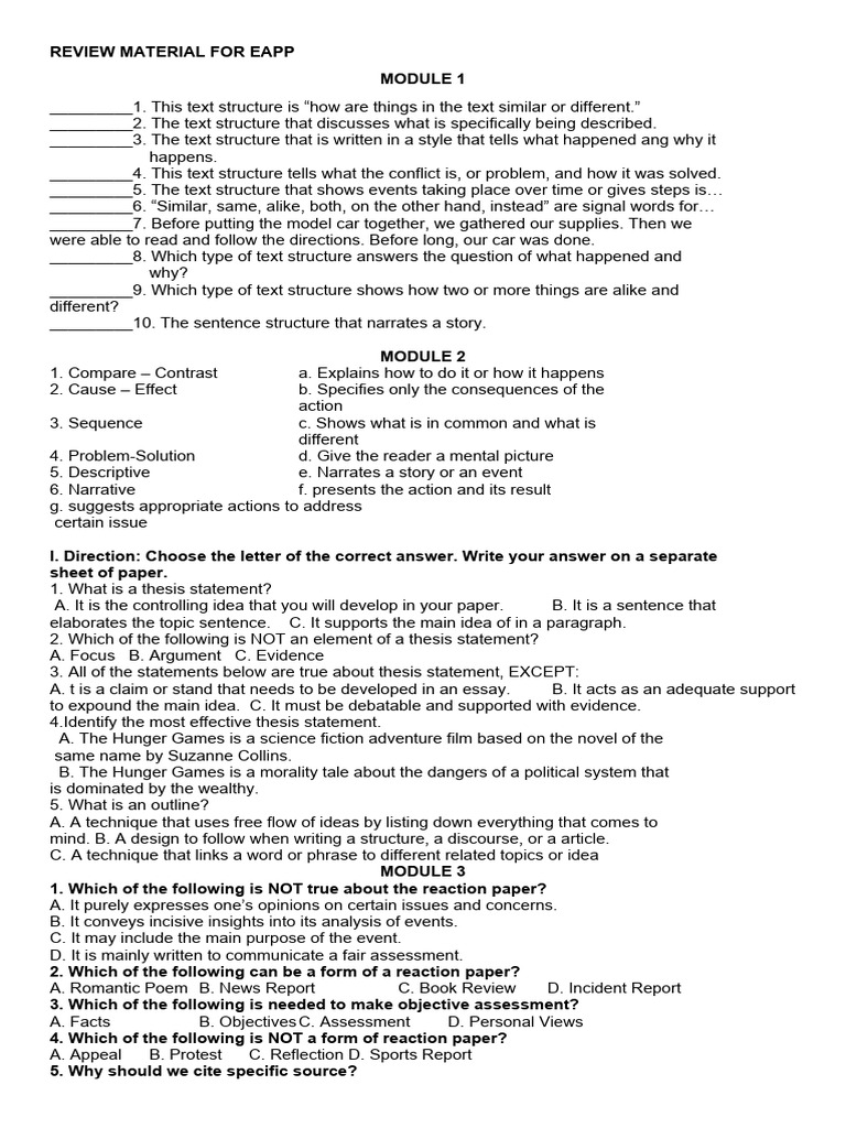 Review Material For Eapp | PDF | Feminism | Gender Studies