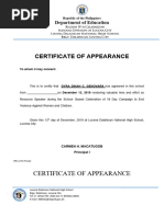 Certificate of Appearance-Template | PDF