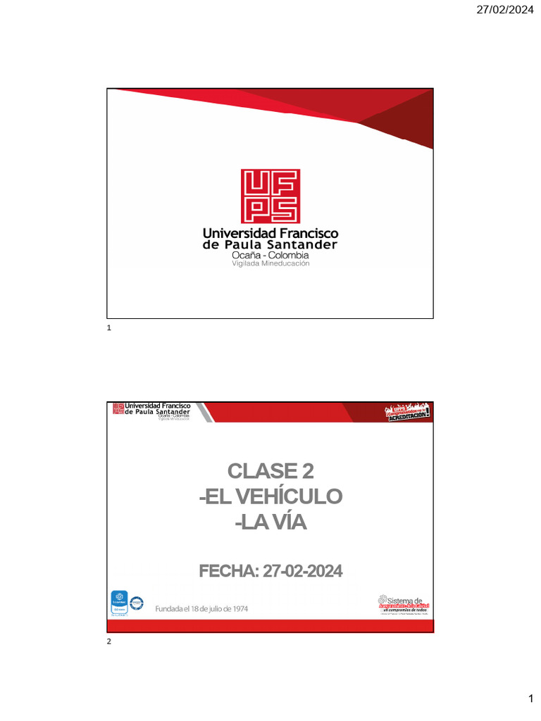 Clase 2 (1) | PDF | La carretera | Tráfico