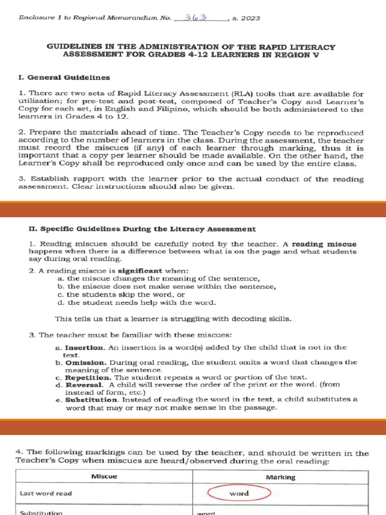 Rla Guidelines | PDF