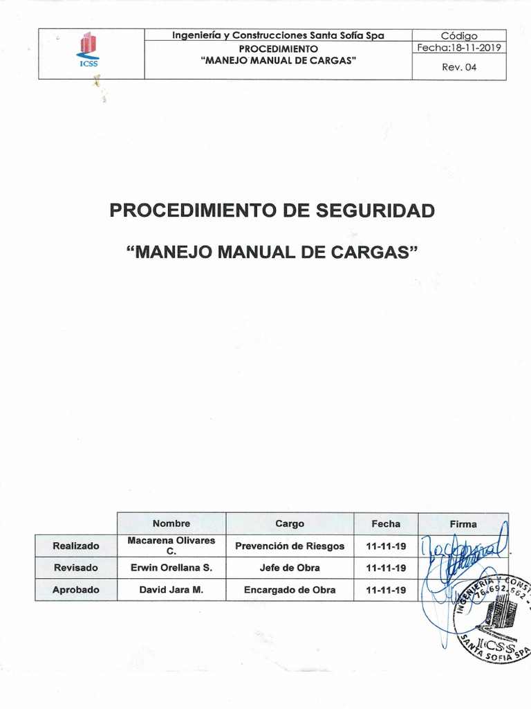 Manejo Manual de Carga | PDF