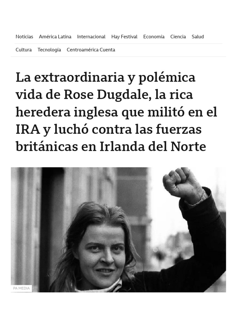Rose Dugdale - La Extraordinaria y Polémica Vida de La Rica Heredera ...
