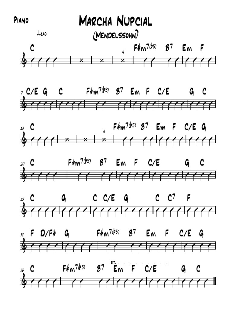 2 Marcha Nupcial Teclado | PDF