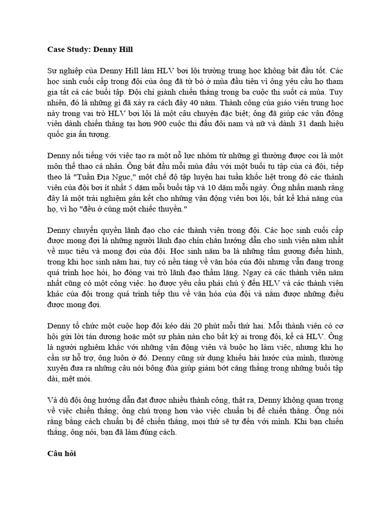 Case Study Denny Hill | PDF