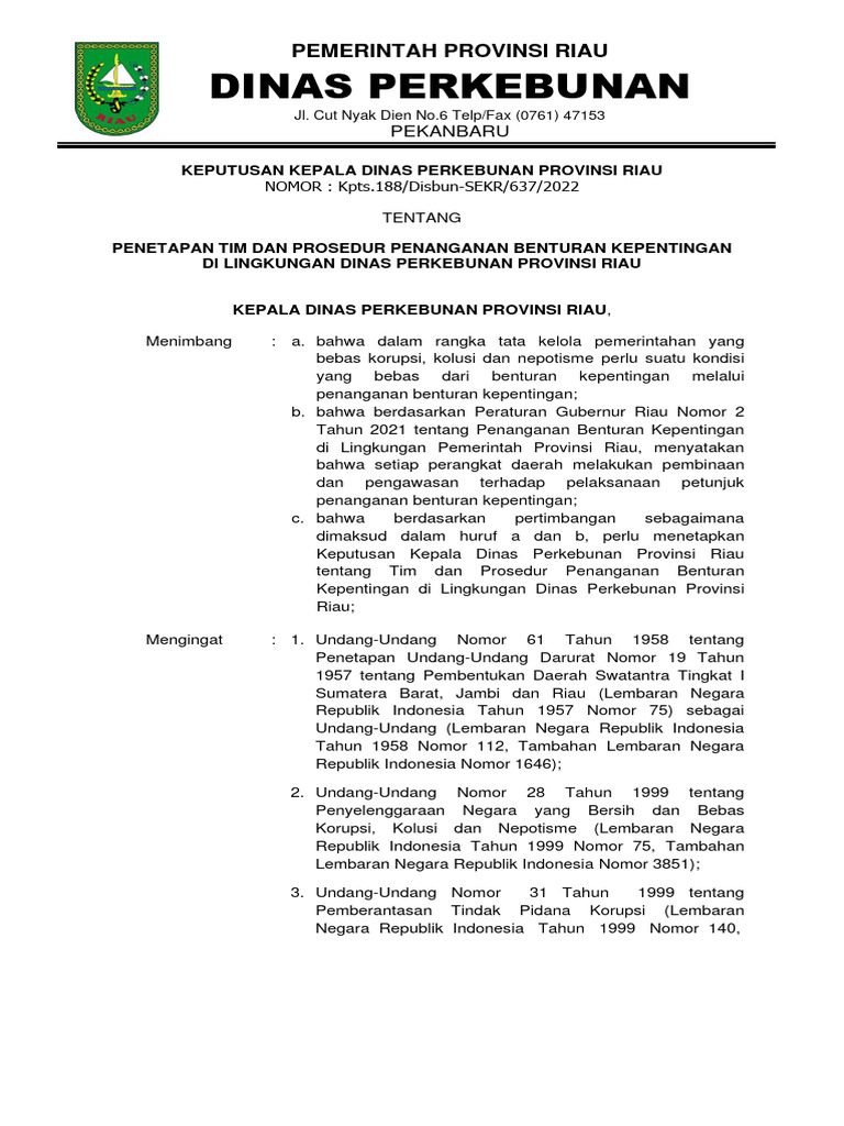 SK Tim Dan Prosedur BK | PDF