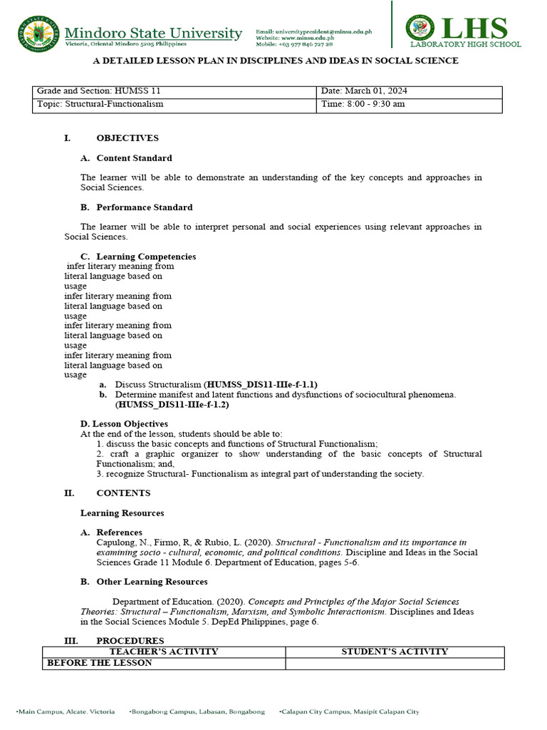 DISS-Structural Functionalism | PDF | Social Sciences | Sociology