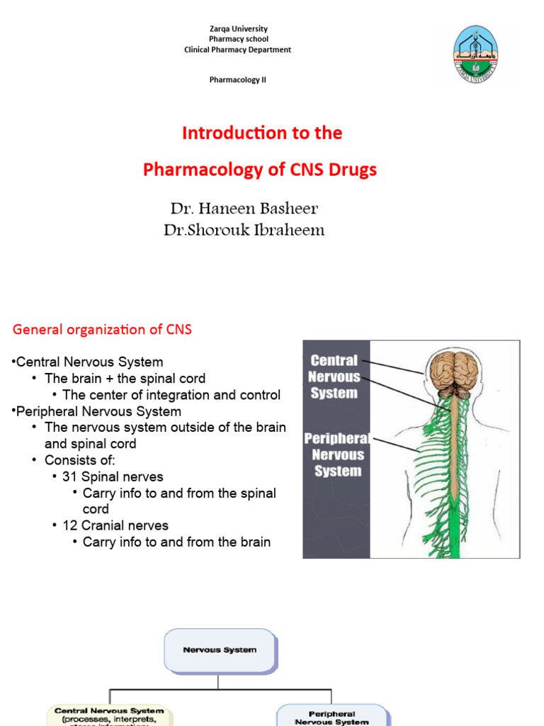 6 Introduction To The Pharmacology of CNS Drugs | PDF | Chemical ...