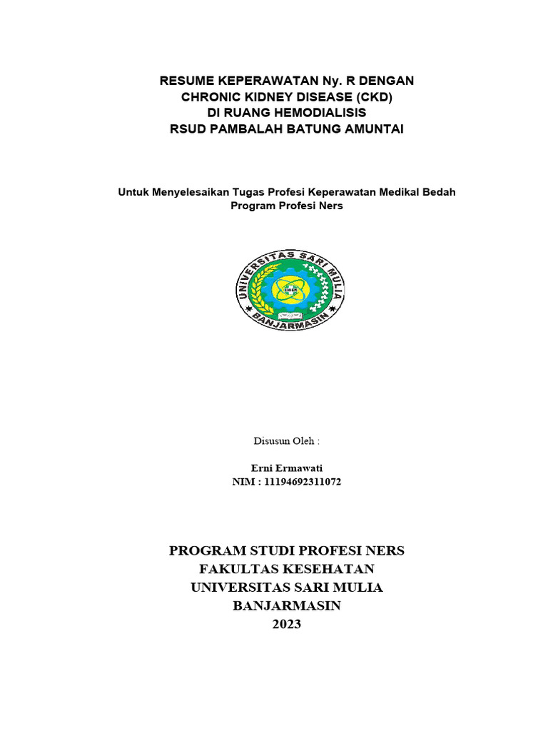 Resume Keperawatan Ruang HD | PDF