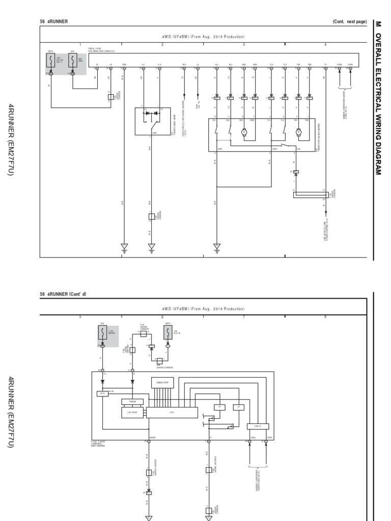 5th Gen 4Runner 4WD Wiring | PDF | Manufactured Goods | Electrical Engineering