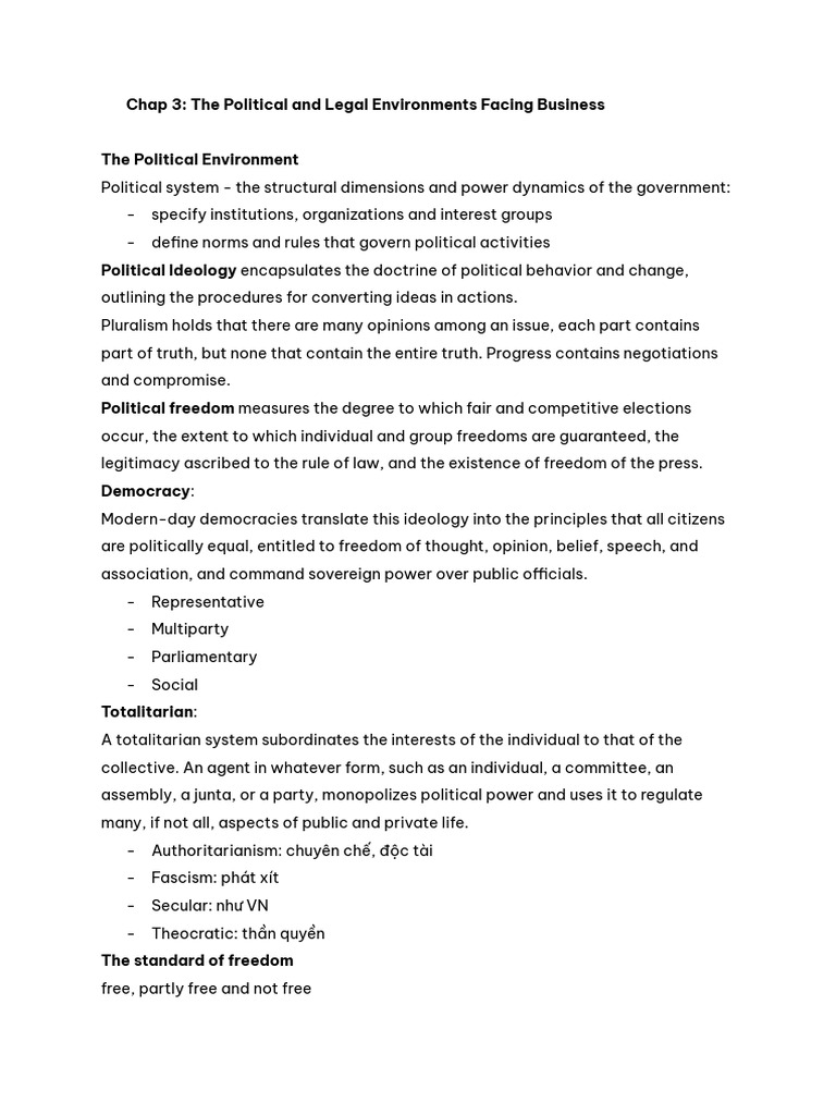 Business Political & Legal Contexts | PDF | Rule Of Law | Democracy