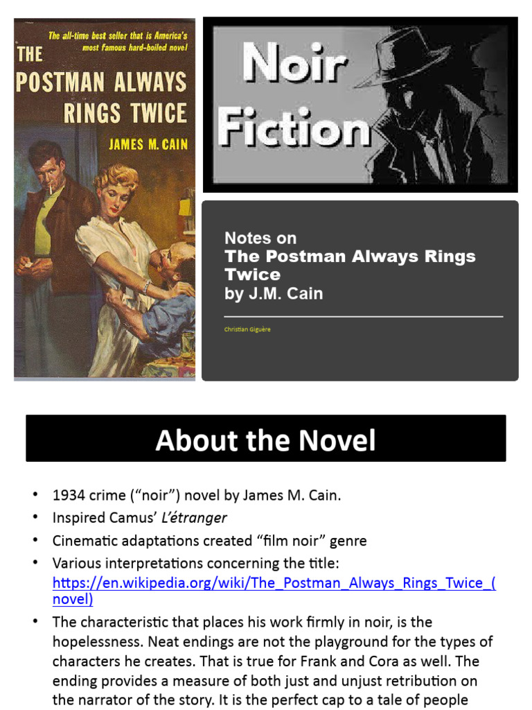 Notes The Postman Always Rings Twice 103 F2023 | PDF | Friedrich Nietzsche