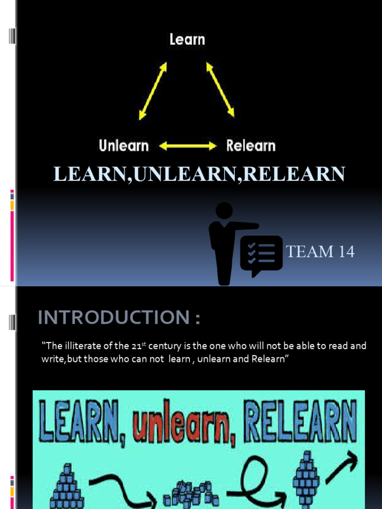 Learn - Unlearn - Relearn | PDF | Learning | Thought Learn - Unlearn - Relearn | PDF | Learning | Thought
