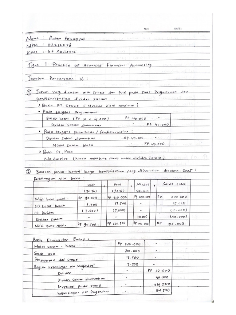 Practice Of Advanced Financial Accounting | PDF Practice Of Advanced Financial Accounting | PDF