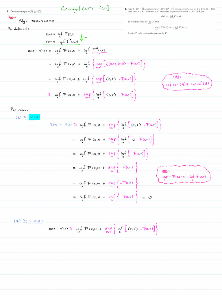 Análisis Convexo (ejercicios) de dual | PDF