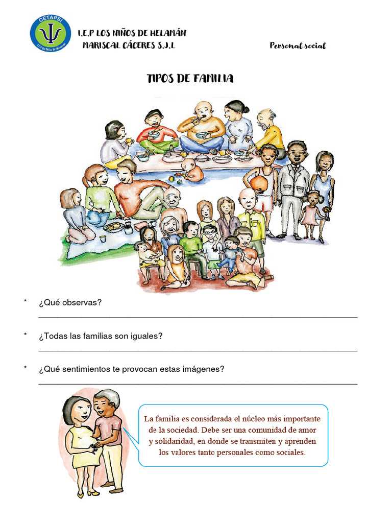 Tipos de Familias y su Importancia | PDF | Familia | Parentesco
