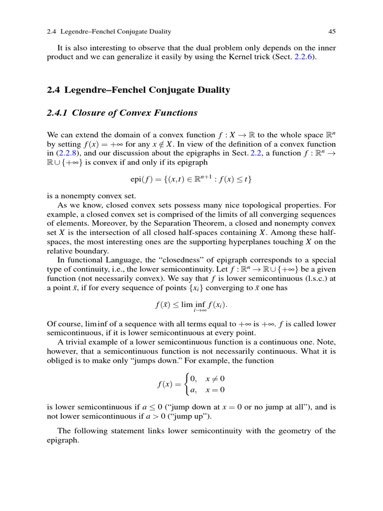 Conjugate Function Double Conjugate | PDF | Convex Set | Function ...