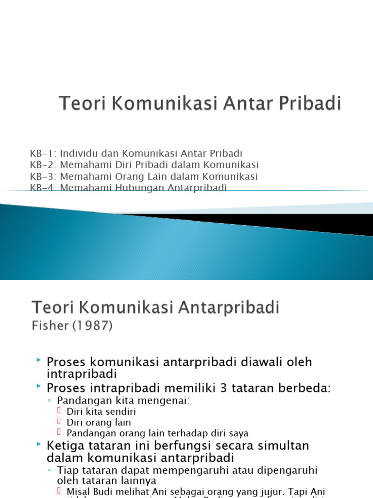 Komunikasi Antar Pribadi | PDF