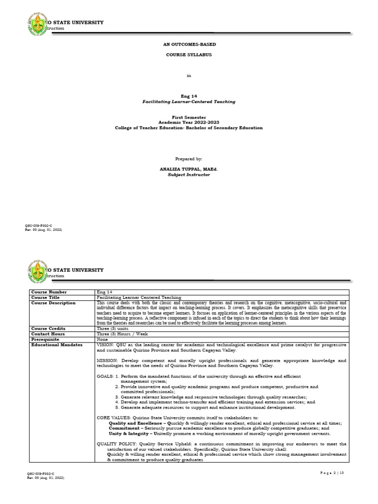 Facilitating Learner Centered Teaching Pdf Learning Constructivism Philosophy Of Education