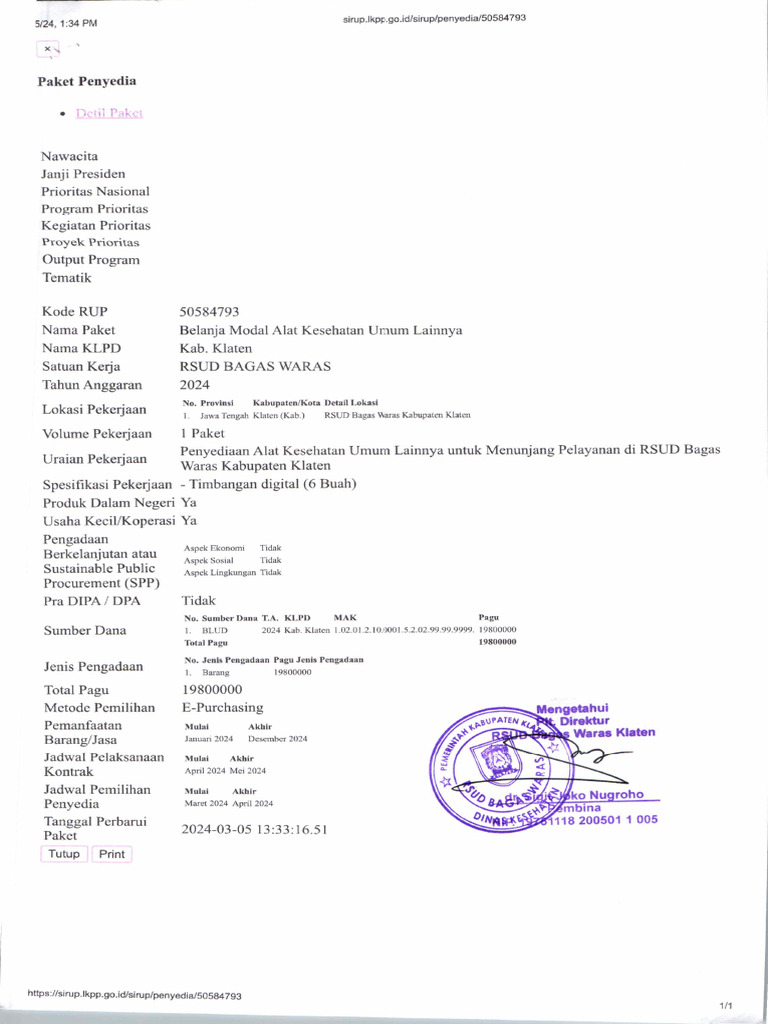Rup & Kak Timbangan Digital | PDF