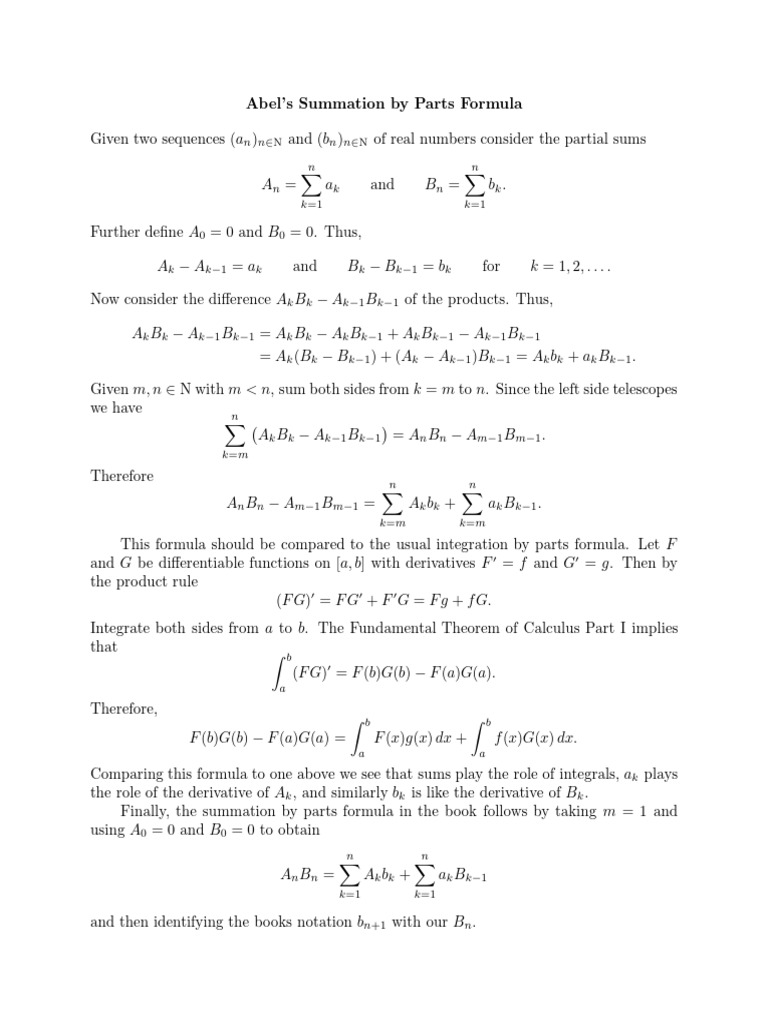 Sumpart | PDF | Summation | Elementary Mathematics