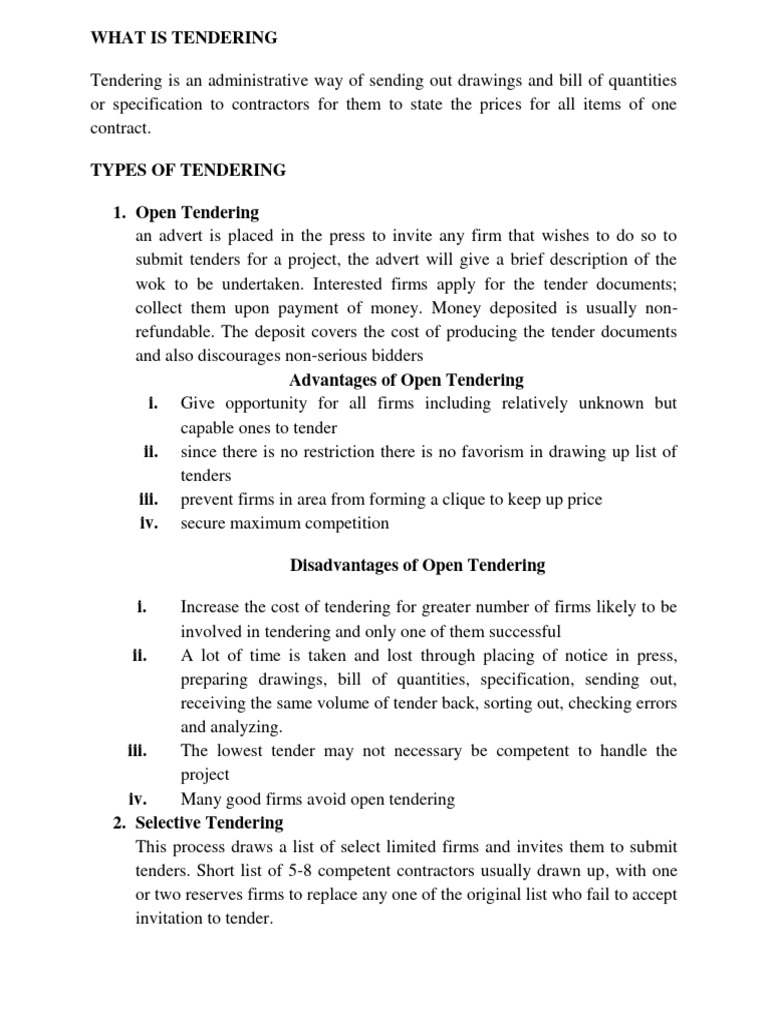 Qus 309-Tendering and Estimating | PDF | Employment | Consultant