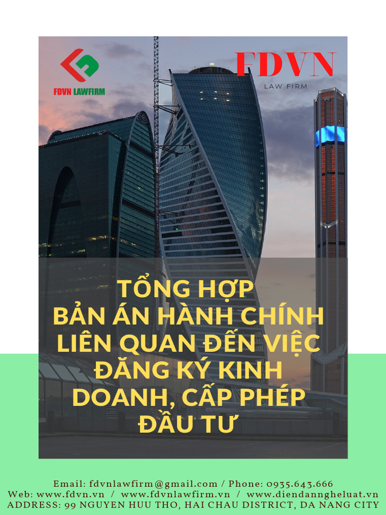 23 3 2021 Tong Hop Cac Ban An DKKD DKDT | PDF