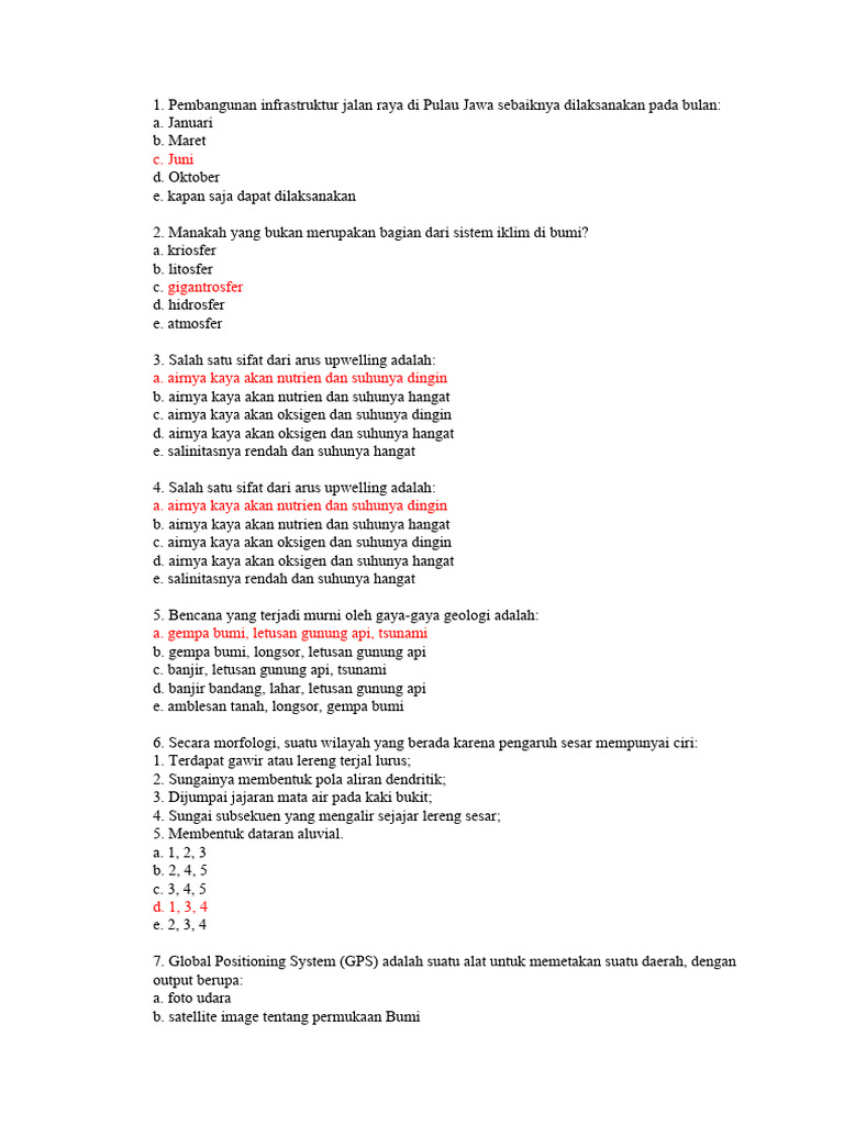 Soal Osk Geografi | PDF