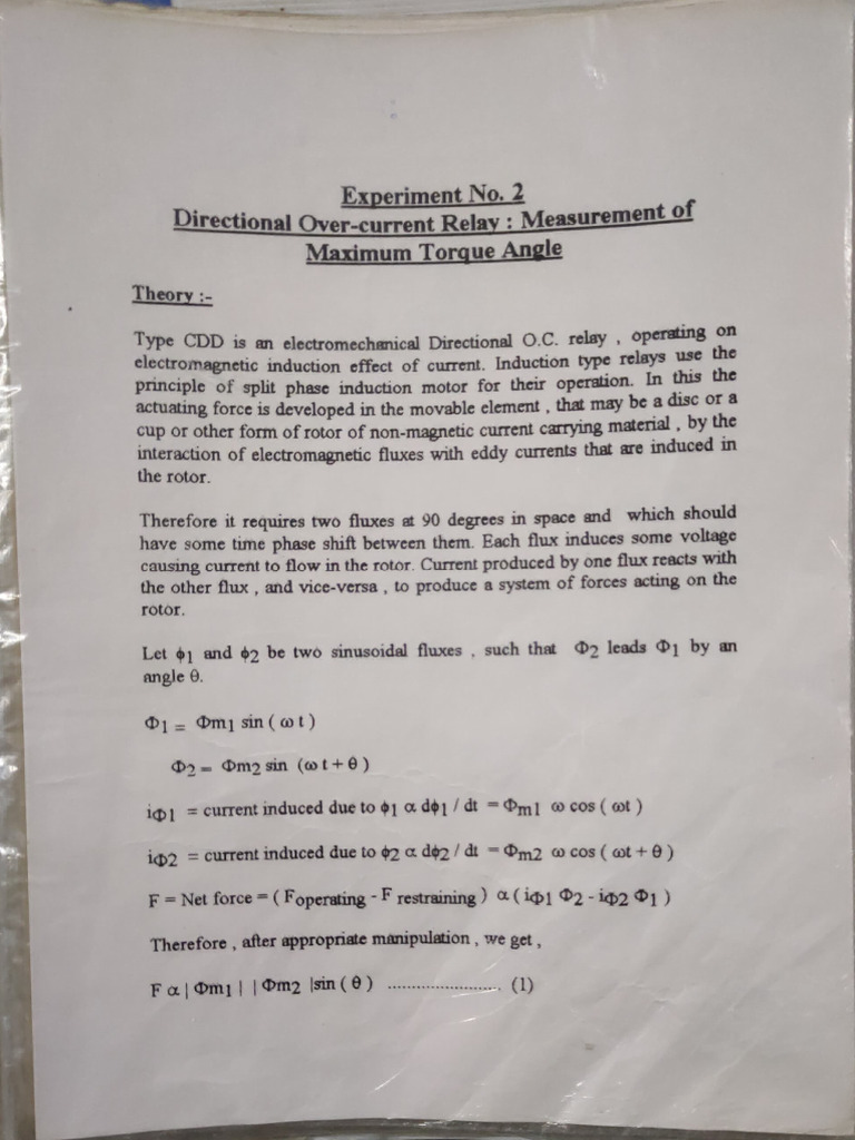 Directional Overcurrent | PDF | Electromagnetic Induction | Relay