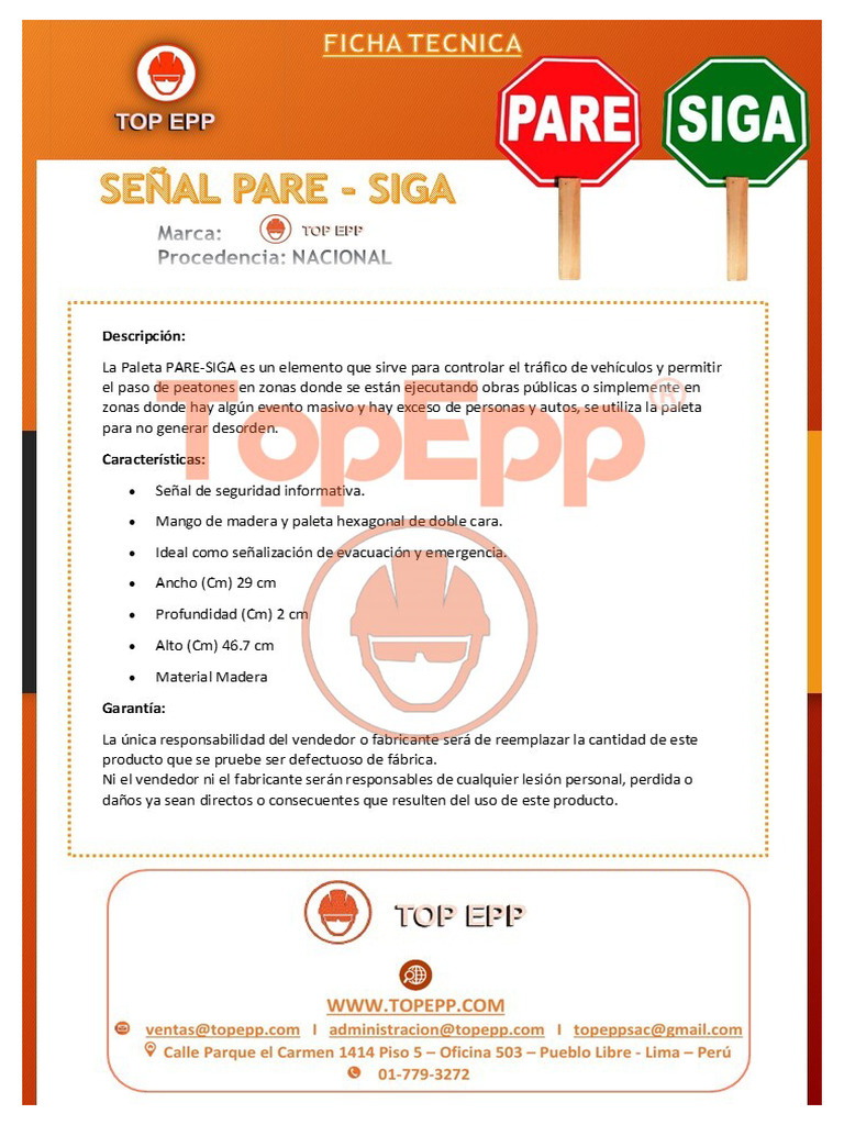 Señal Pare-Siga - TopEpp S.A.C.. | PDF