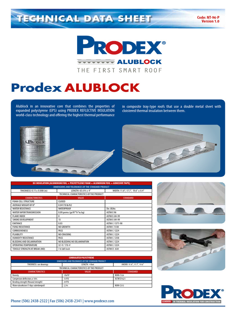 Technical Data Sheet Alublock | PDF | Polystyrene | Materials