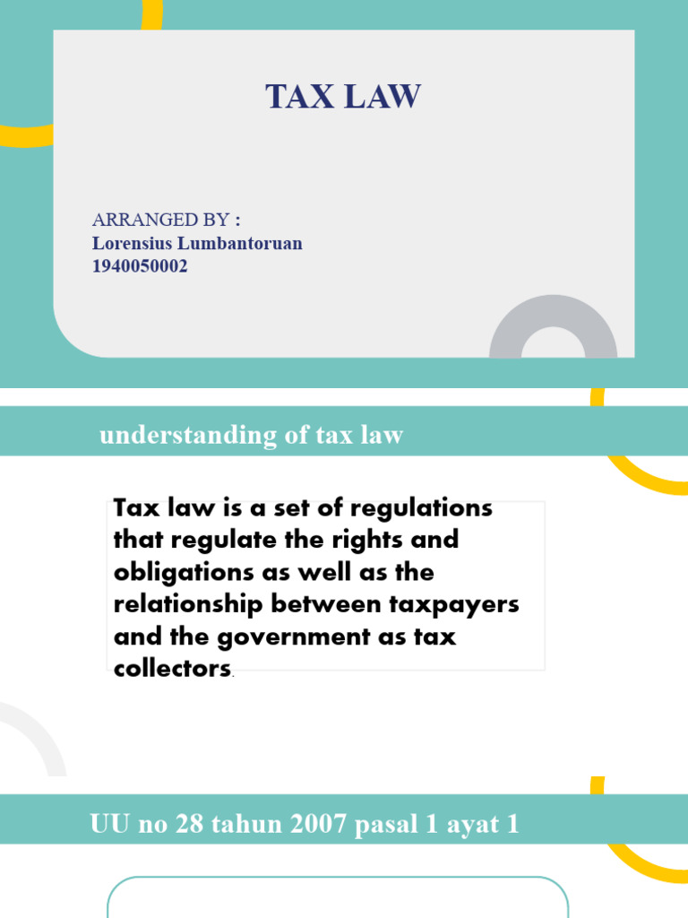 PPT BAHASA INGGRIS HUKUM | PDF | Taxes | Value Added Tax