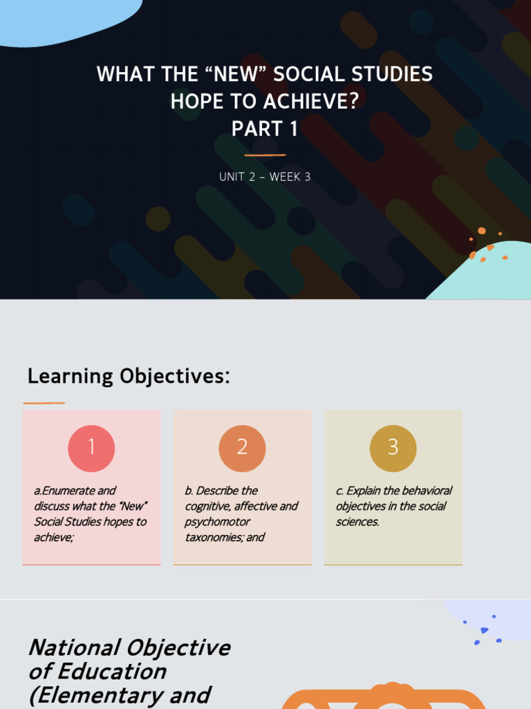 New Social Studies Goals and Education Overview | PDF | Literacy ...