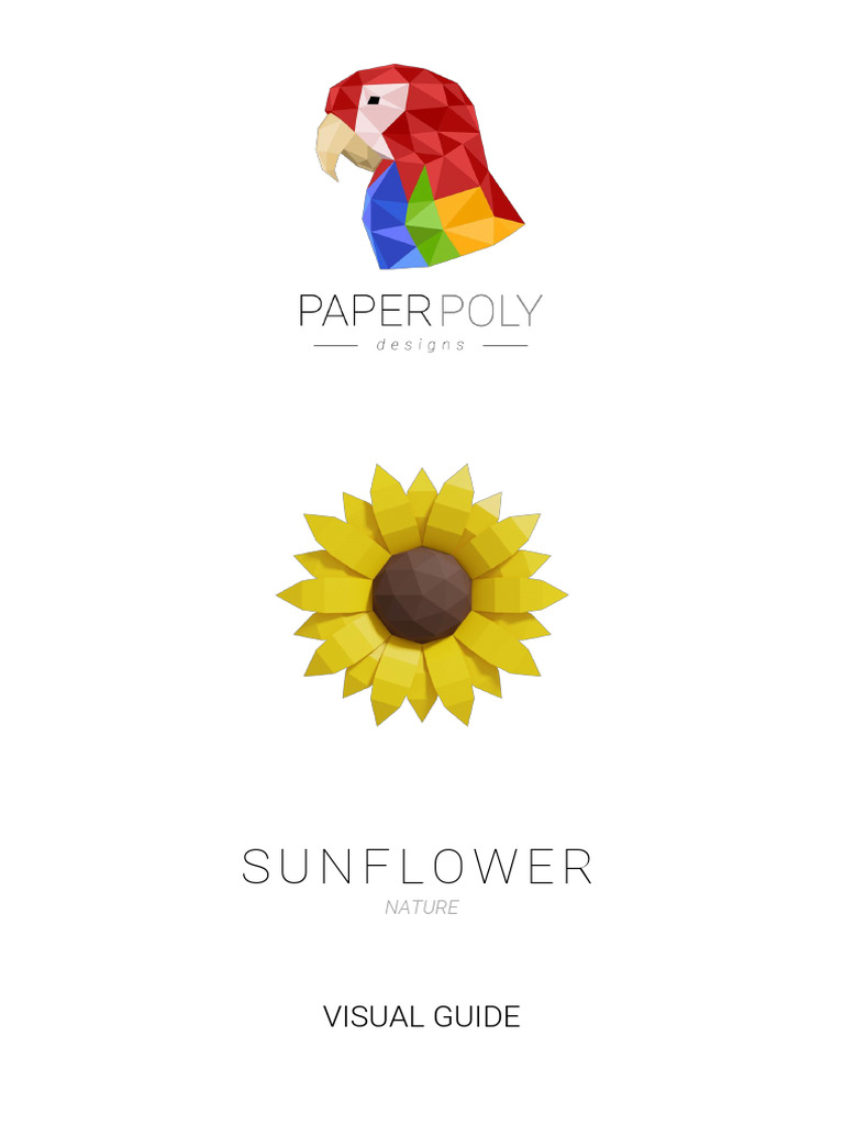 Sunflower Paper Model Guide | PDF | Paper