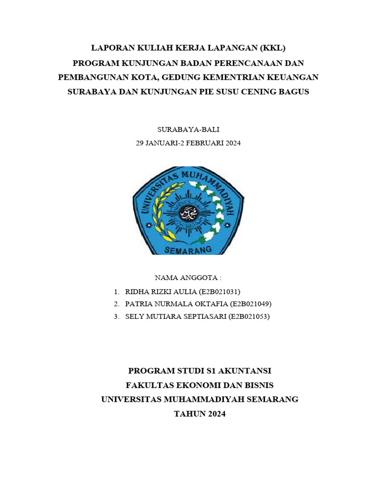 Laporan Kuliah Kerja Lapangan Fiks | PDF